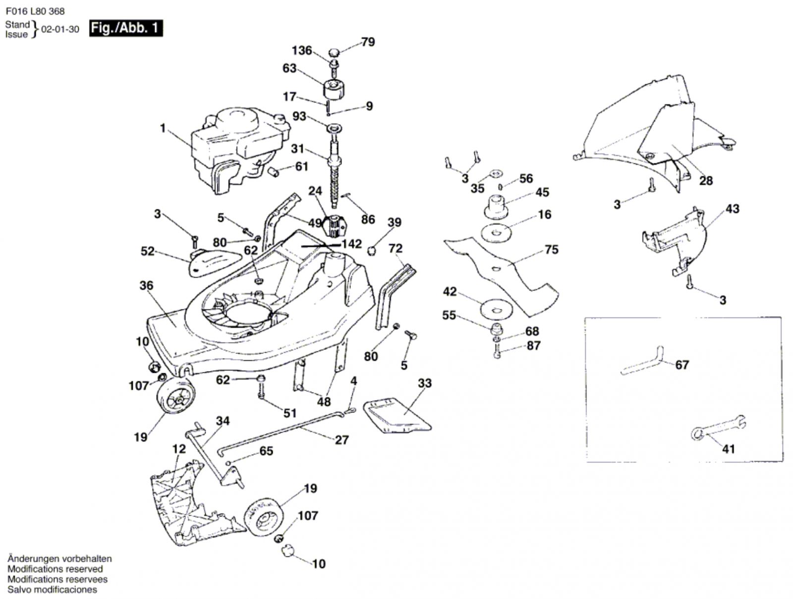 Qualcast F 016 L80 368 TURBO 40 Lawnmower TURBO40 Spare Parts